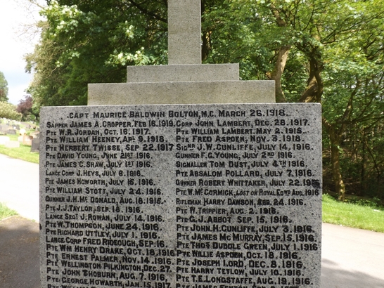 Rawtenstall Municipal War Memorial